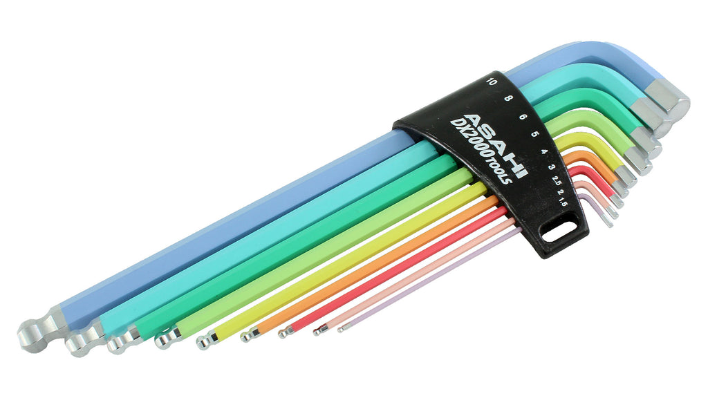 ASAHI 9-piece set coloured Allen keys with ball catch AQKUS91 – Supreme ...